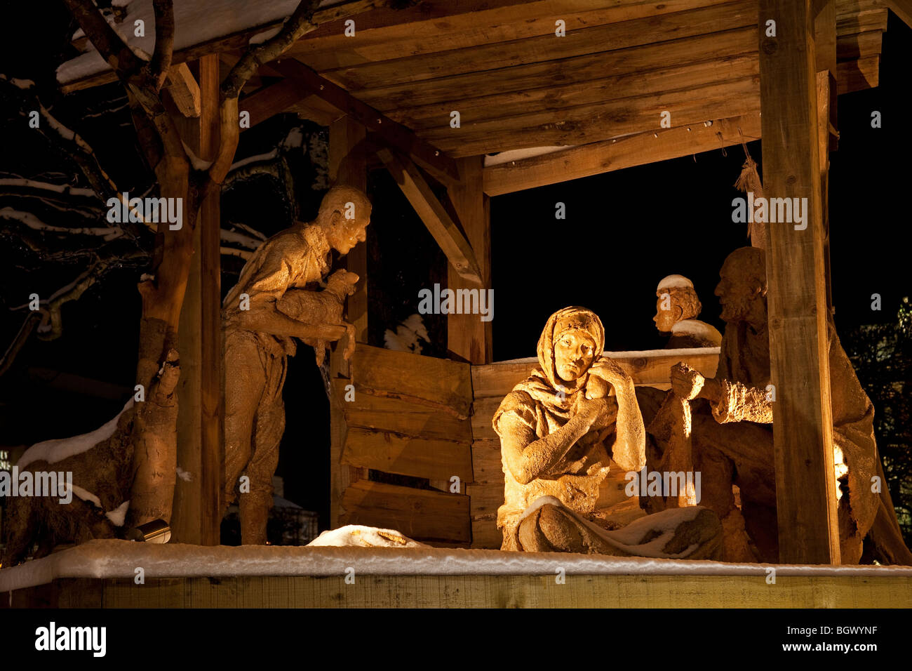 Christmas Nativity scene Edinburgh, St Andrews Square Scotland UK ...