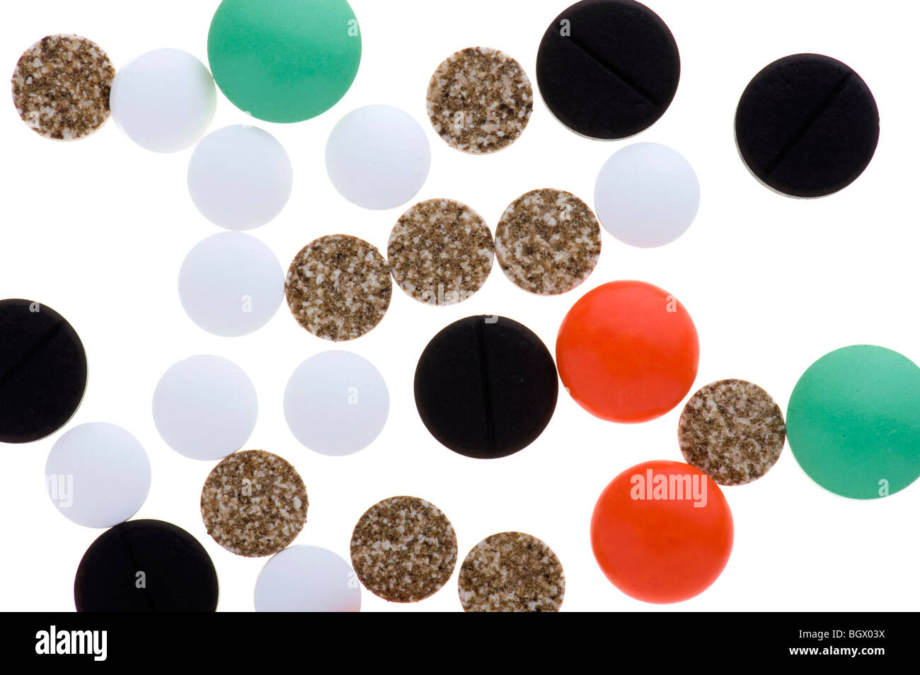 object on white - Medical Tablets close up Stock Photo - Alamy