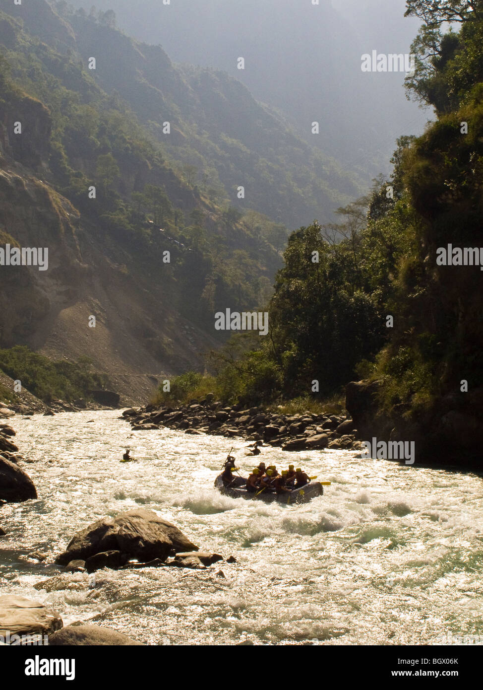 Rafting on the Bhote Koshi river, Nepal Stock Photo - Alamy