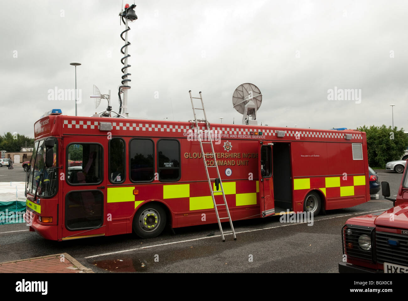 Fire service Gloucestershire mobile command unit Stock Photo - Alamy
