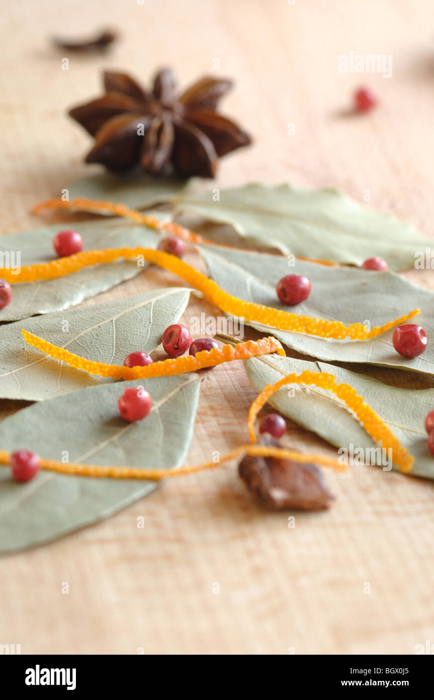 Christmas tree made of spices Stock Photo - Alamy