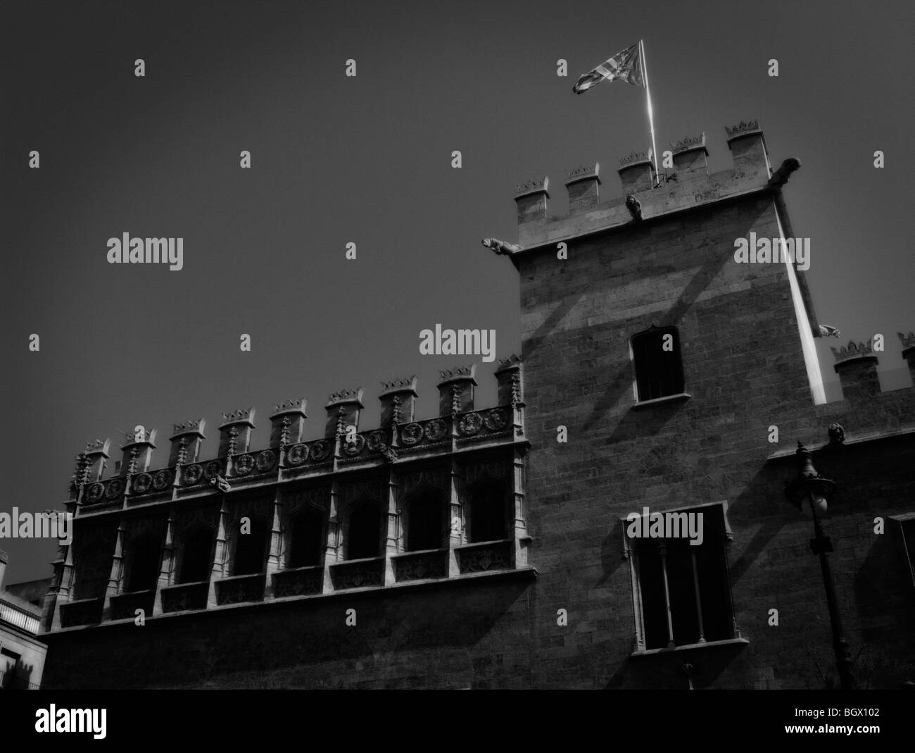 Merlon. La Lonja de la Seda (Silk Exchange building). Late Gothic style ...