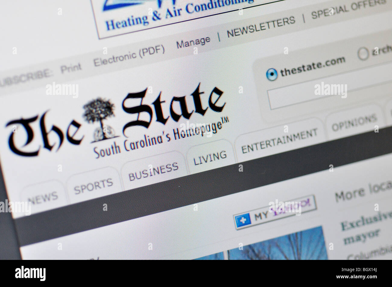 The State newspaper website (South Carolina, USA Stock Photo - Alamy