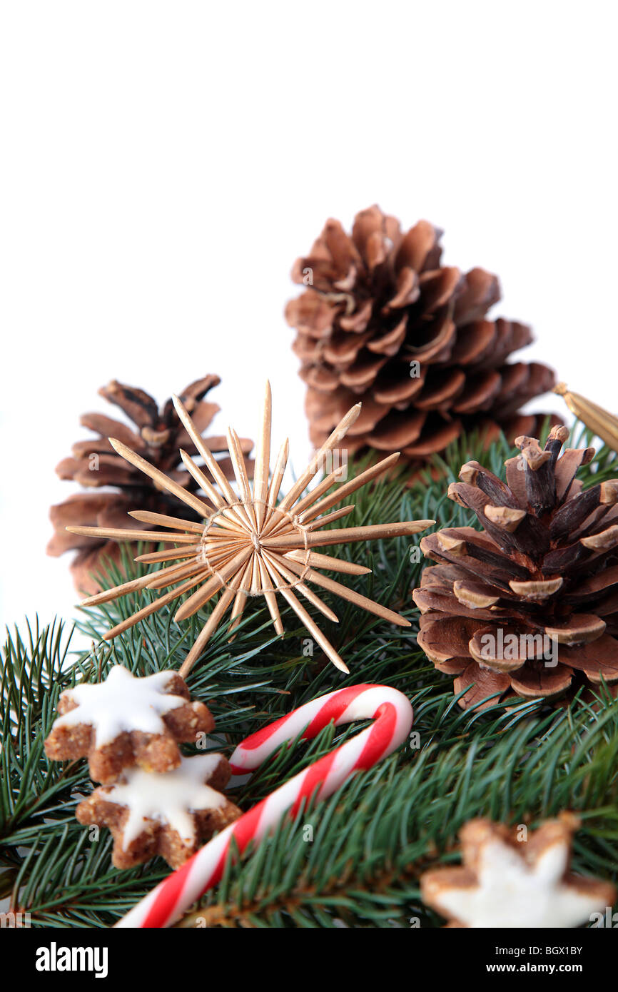 A fine christmas decoration. All isolated on white background Stock ...