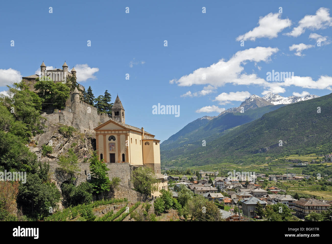 Saint St Pierre Castle Castello Parish Church and square bell tower 4 ...