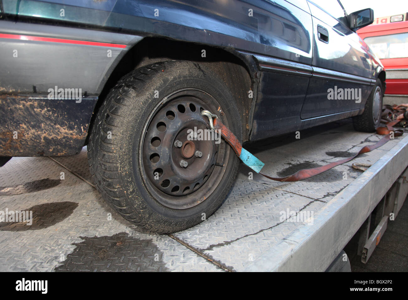 A breakdown dragged from an old car Stock Photo - Alamy