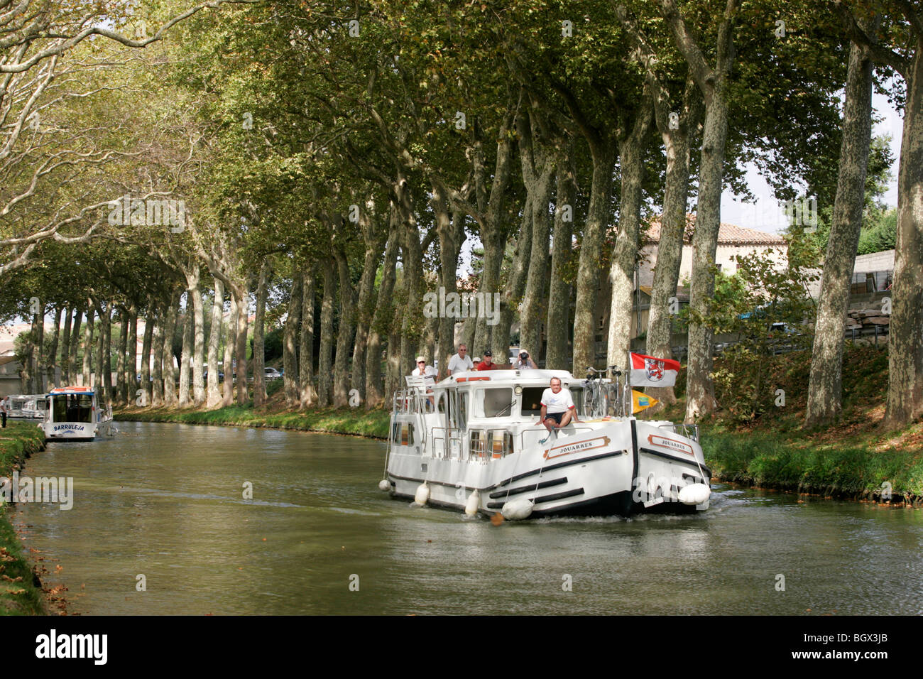 Recreational Holiday canal boats Canal du Midi Trebes by Carcassonne ...