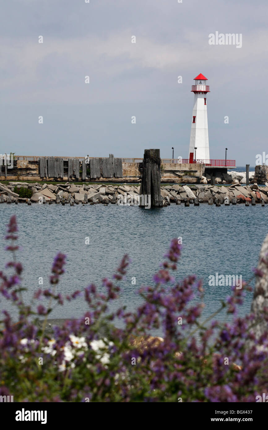 Wawatam the Lighthouse in St. Ignace on Lake Huron Upper Peninsula in ...