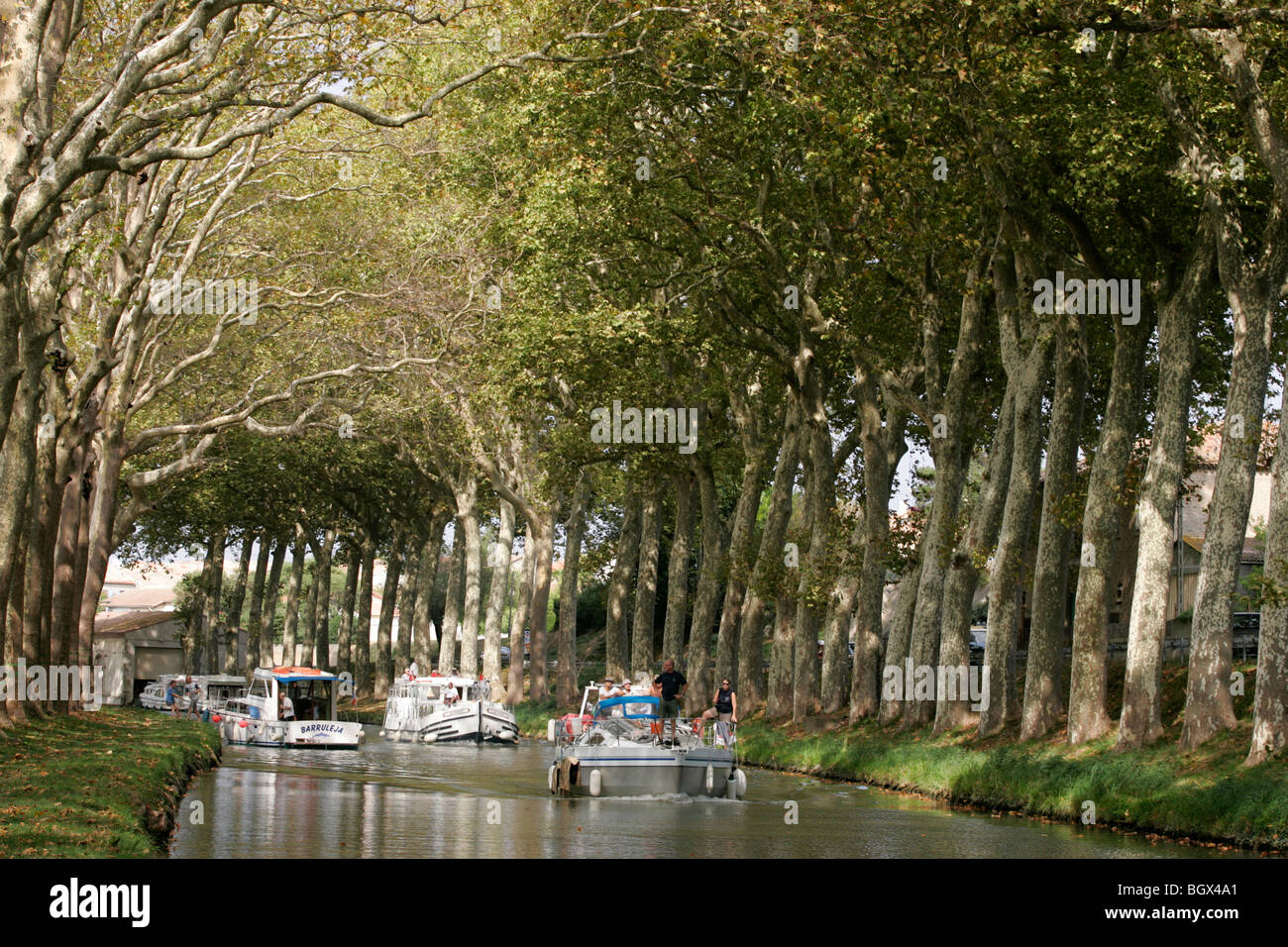 Recreational Holiday canal boats Canal du Midi Trebes by Carcassonne ...