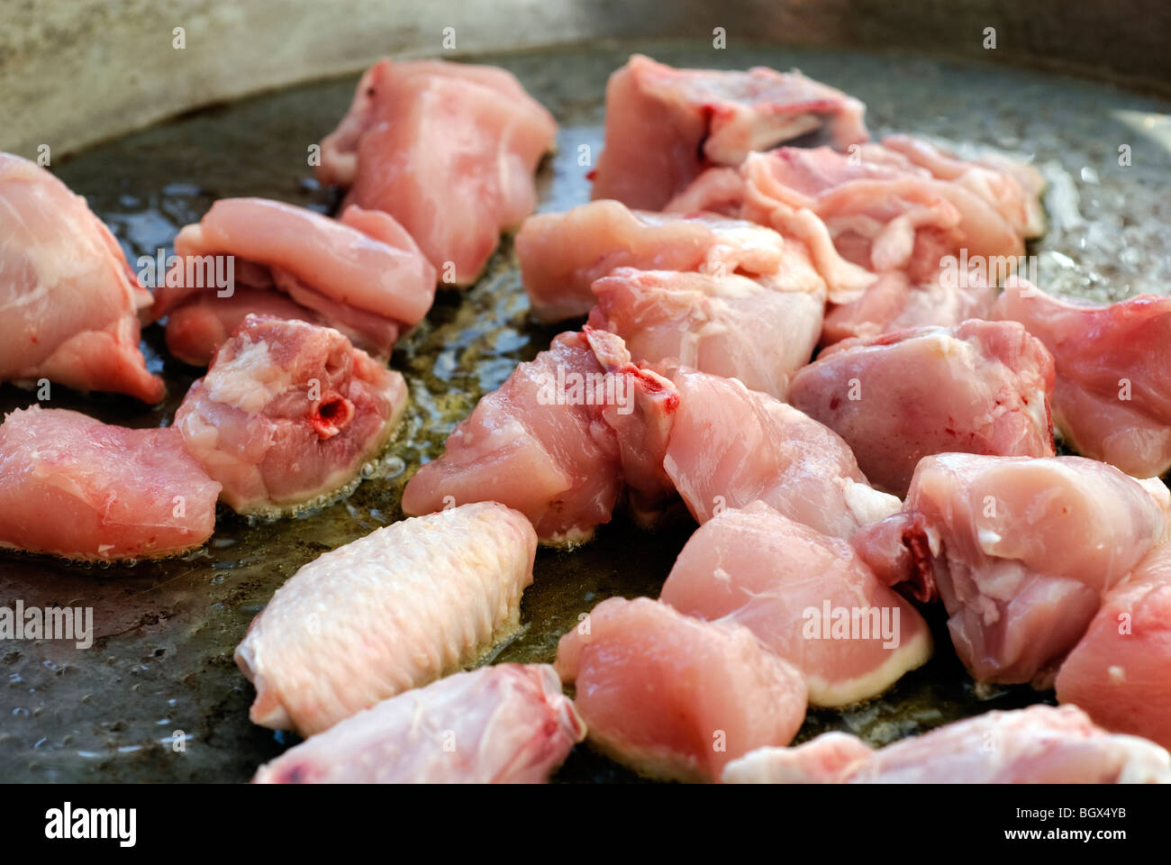 Cooking chicken in paella hi-res stock photography and images - Alamy