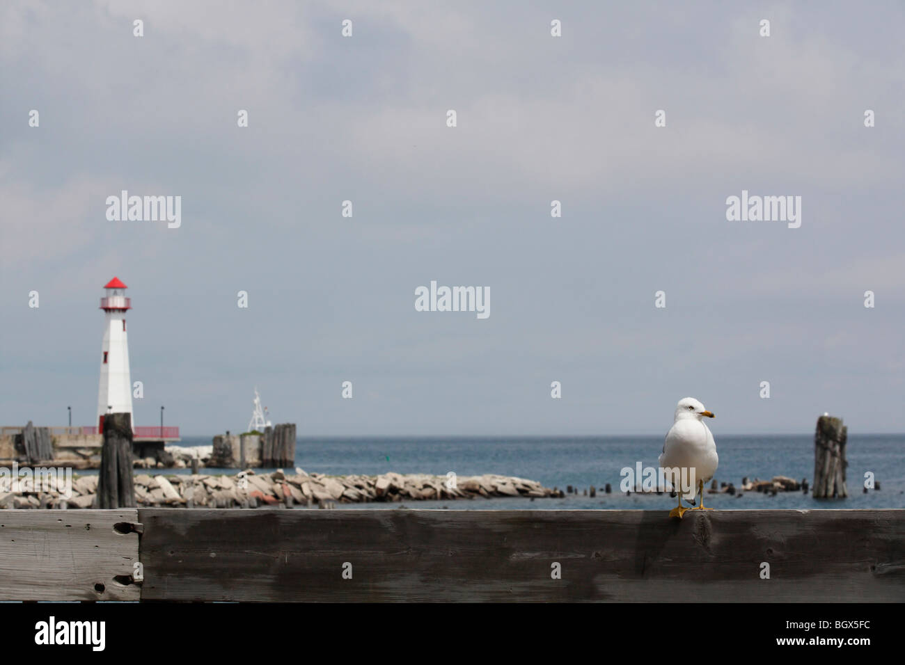 Wawatam the Lighthouse St. Ignace at Lake Huron Upper Peninsula ...