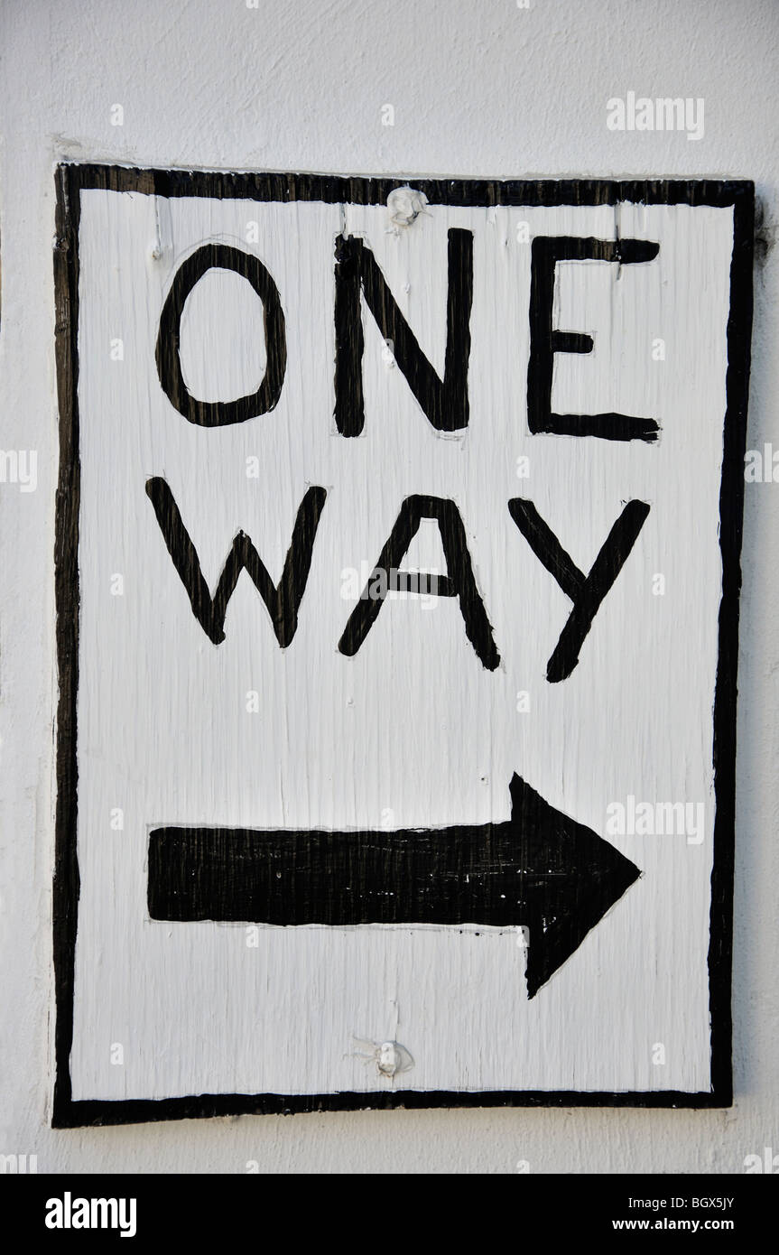 One way sign hi-res stock photography and images - Alamy