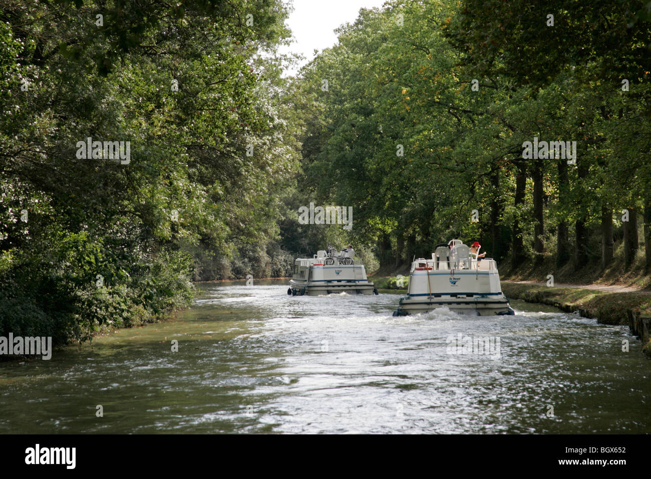 Recreational Holiday canal boats Canal du Midi Trebes by Carcassonne ...