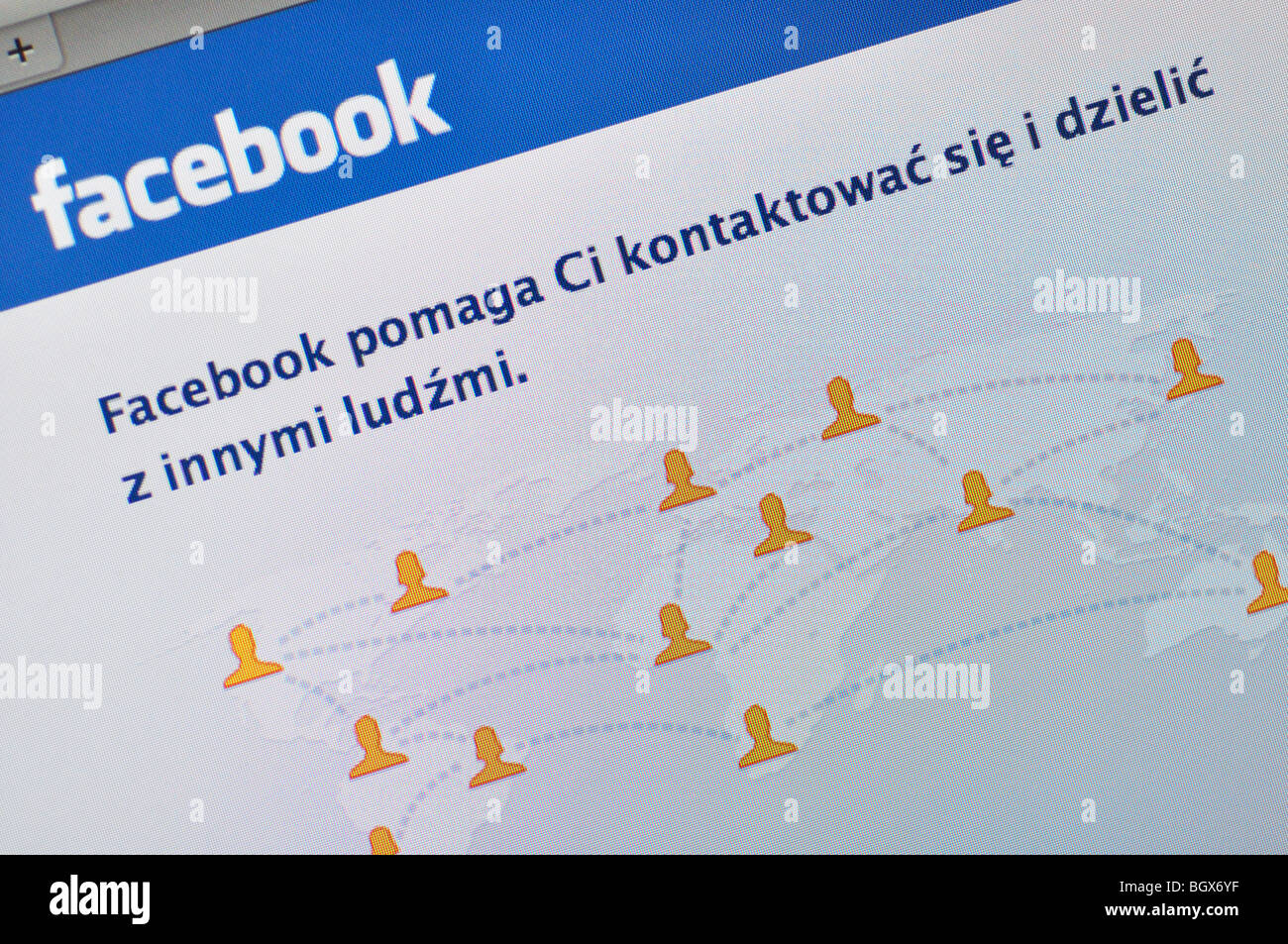 Facebook website - Polish Stock Photo - Alamy