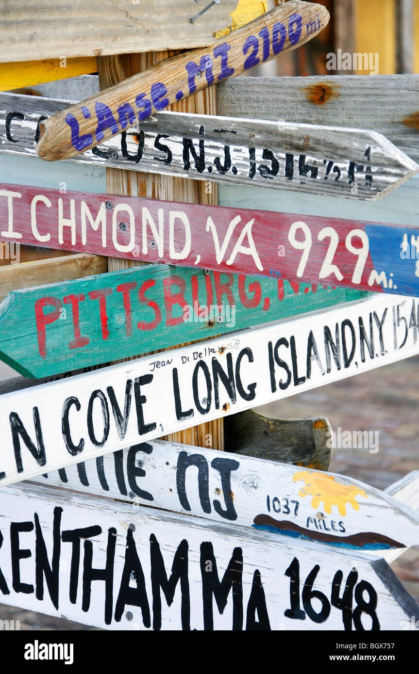 Directions sign, Key West, Florida, USA Stock Photo - Alamy