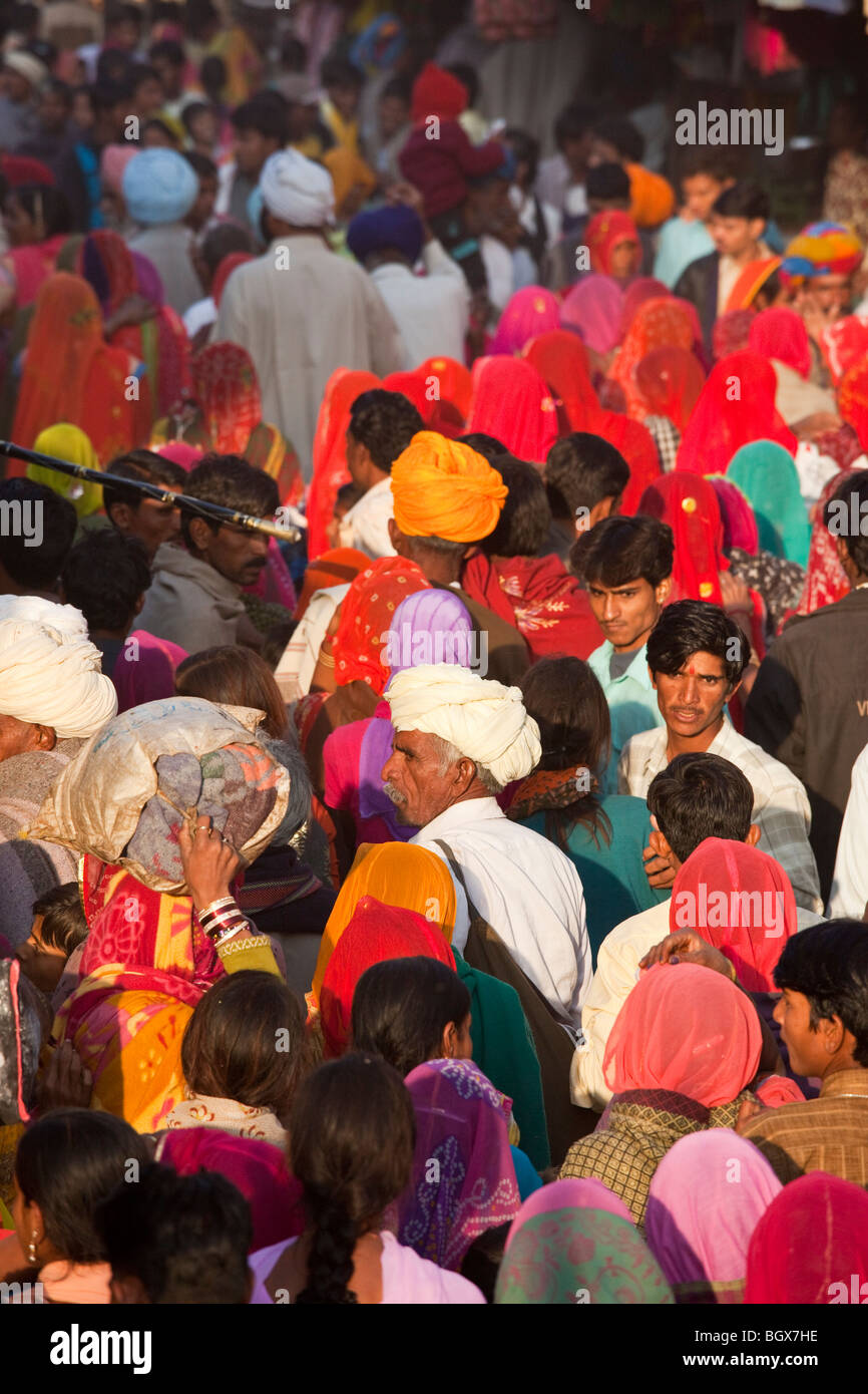 Crowds of Pilgrims during the Camel Mela in Pushkar India Stock Photo ...