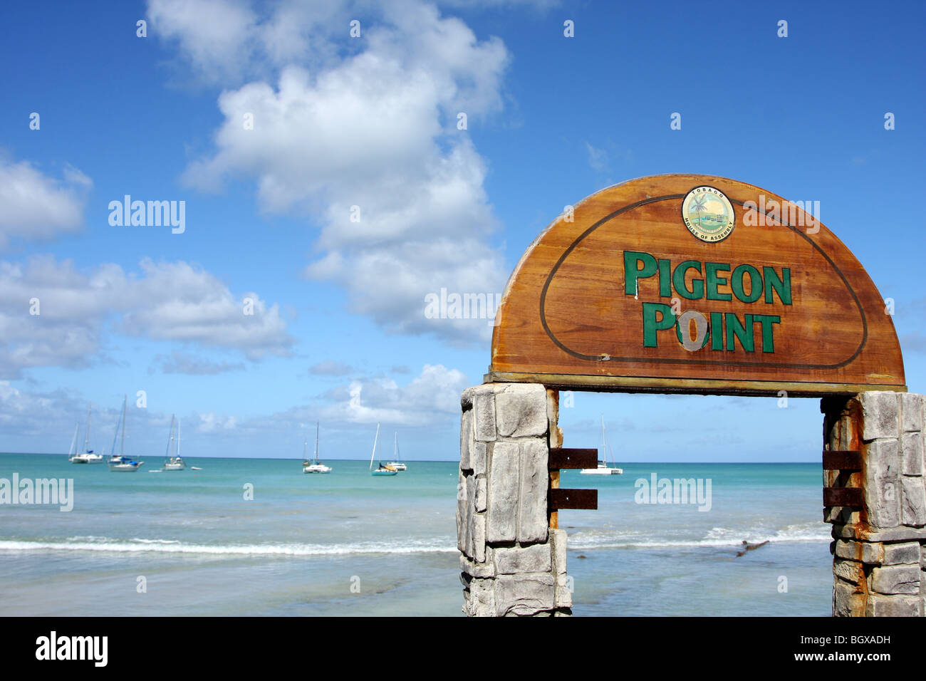 Pigeon point beach on Store Bay in Crown Point - Tobago, West Indies ...