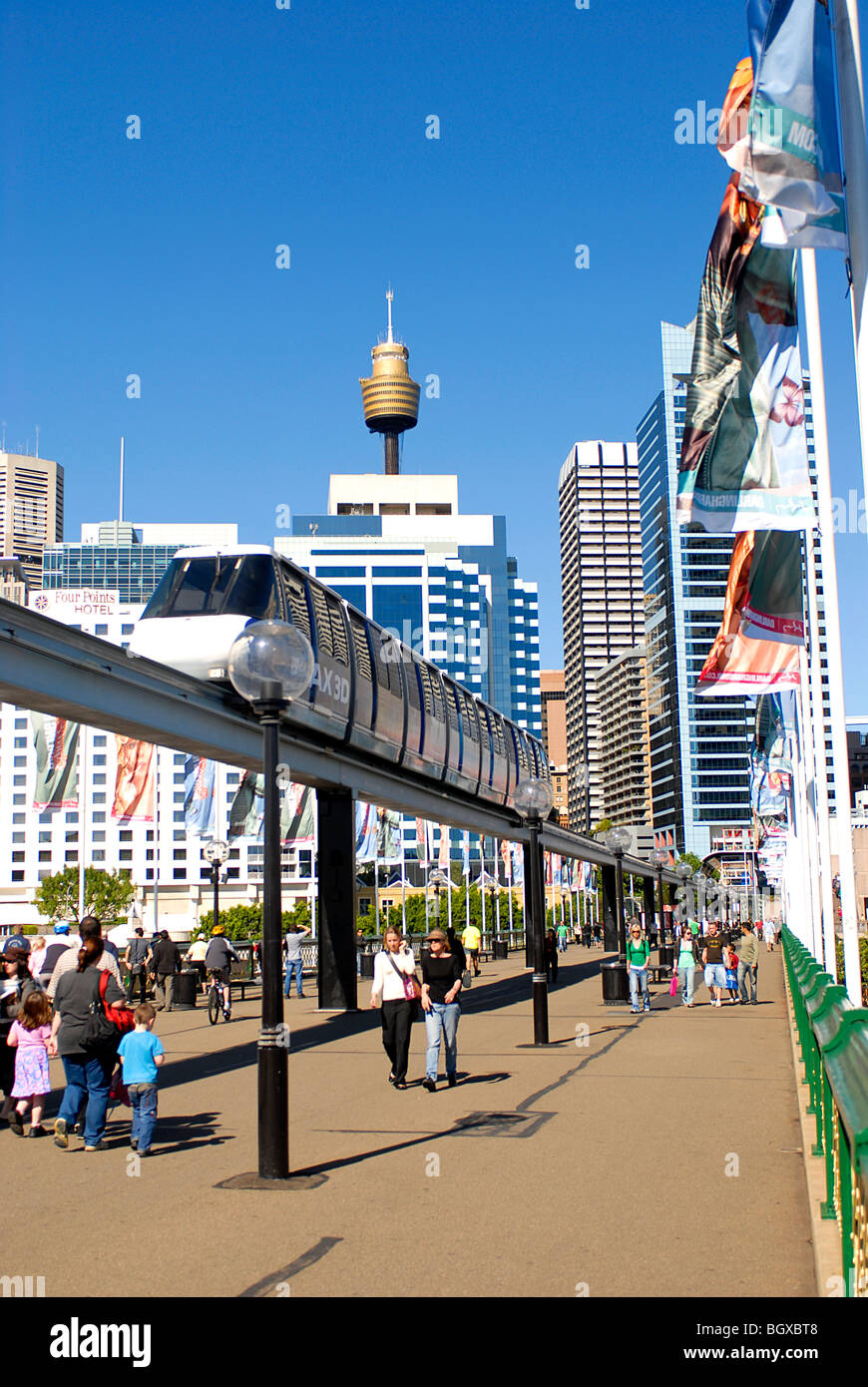 Darling harbor sydney monorail hi-res stock photography and images - Alamy