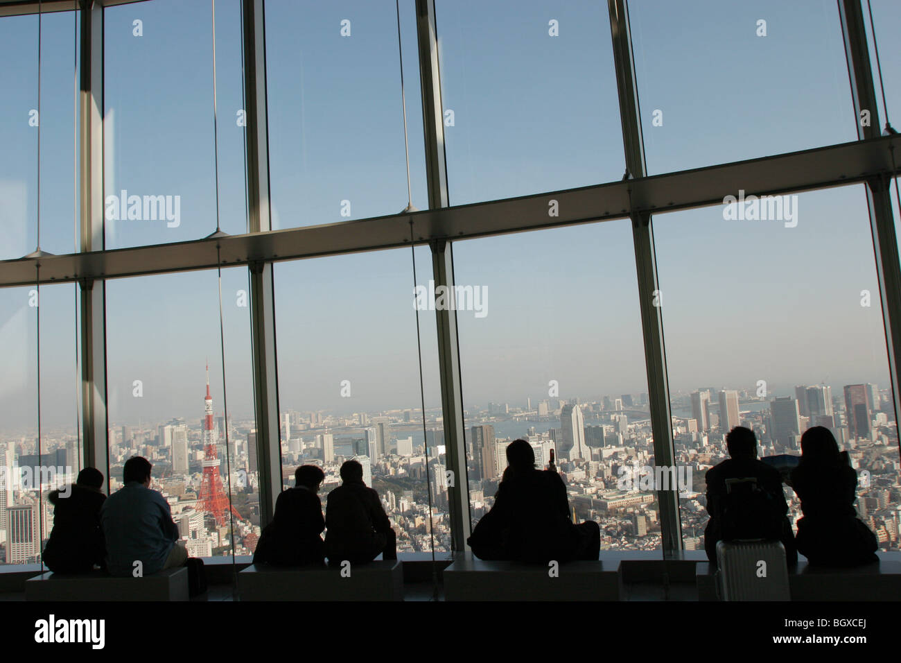Views of Tokyo from the 52nd floor Tokyo Sky View observation deck ...