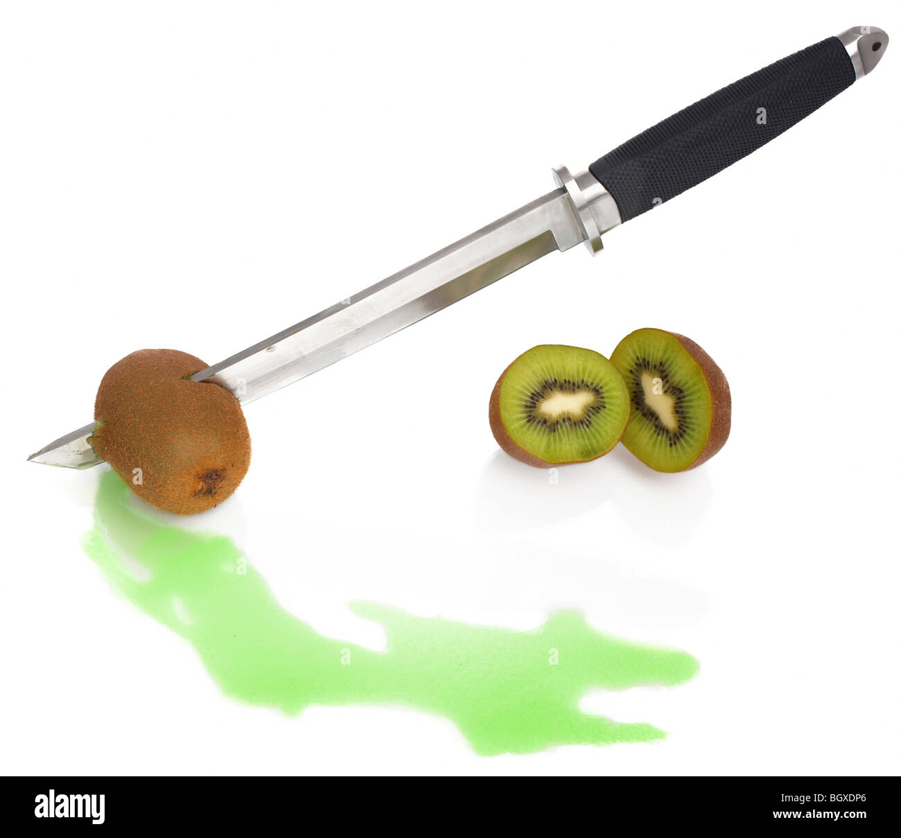 Kiwi and knife Stock Photo - Alamy