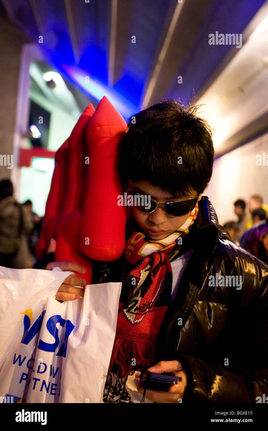 Japanese fans of Manchester United Football club, Tokyo, Japan Stock ...