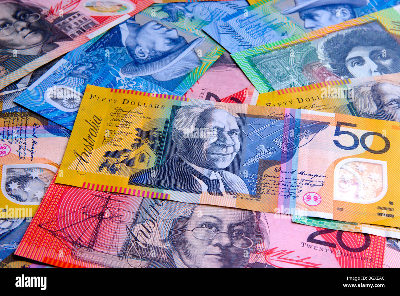 Australian money pile hi-res stock photography and images - Alamy