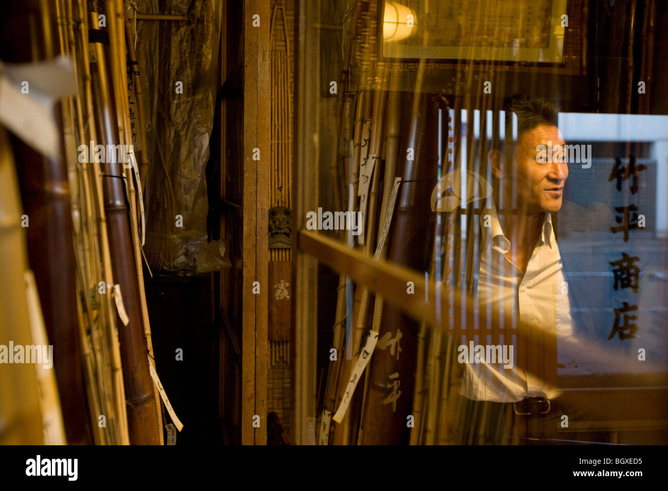 Junji Kagata, of Takehei Bamboo, in the warehouse where the company ...