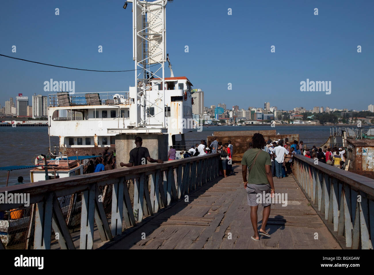 Bridge to the ferry in Catembe, Maputo, Mozambique Stock Photo - Alamy