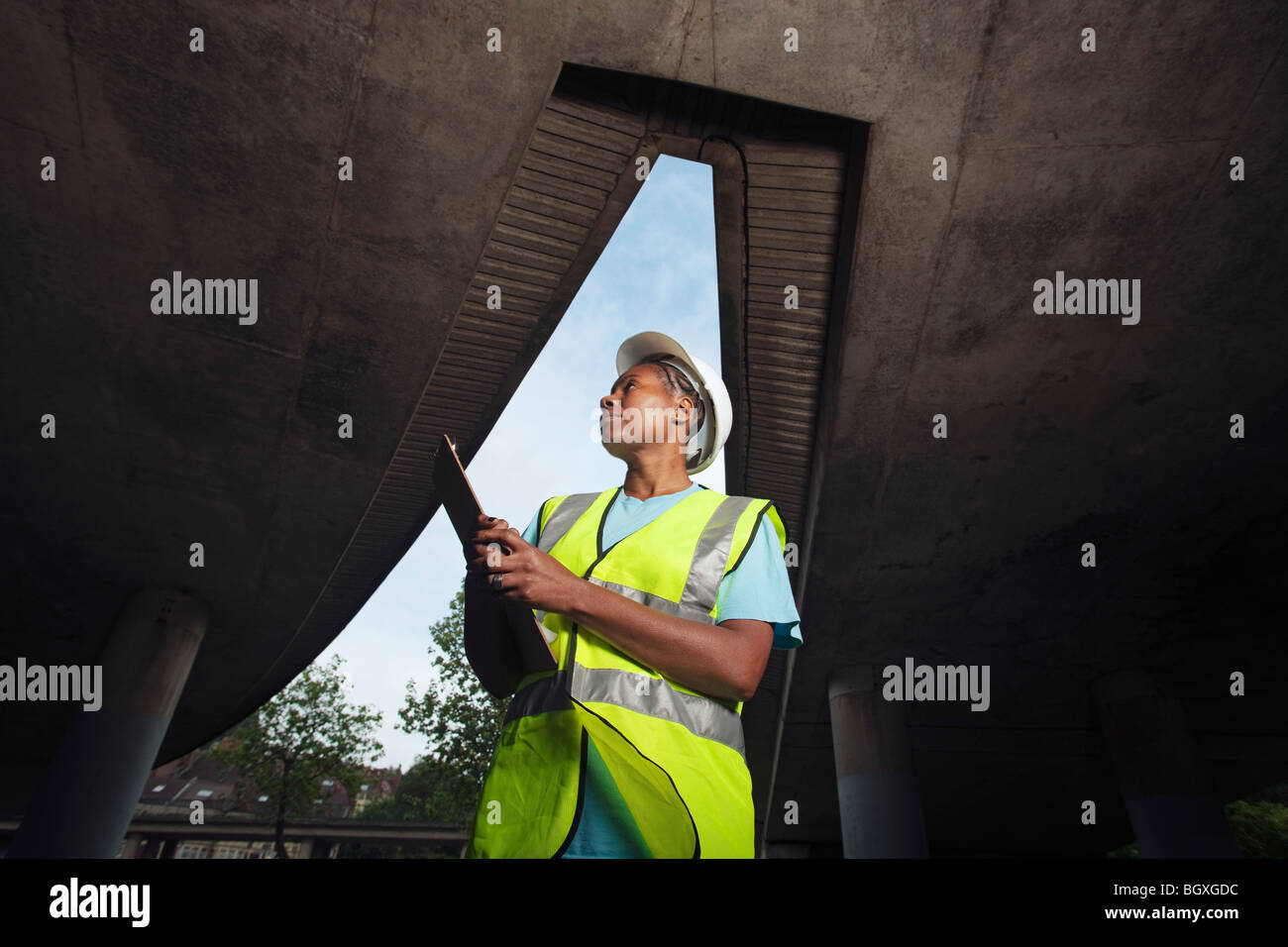 Woman documenting construction hi-res stock photography and images - Alamy