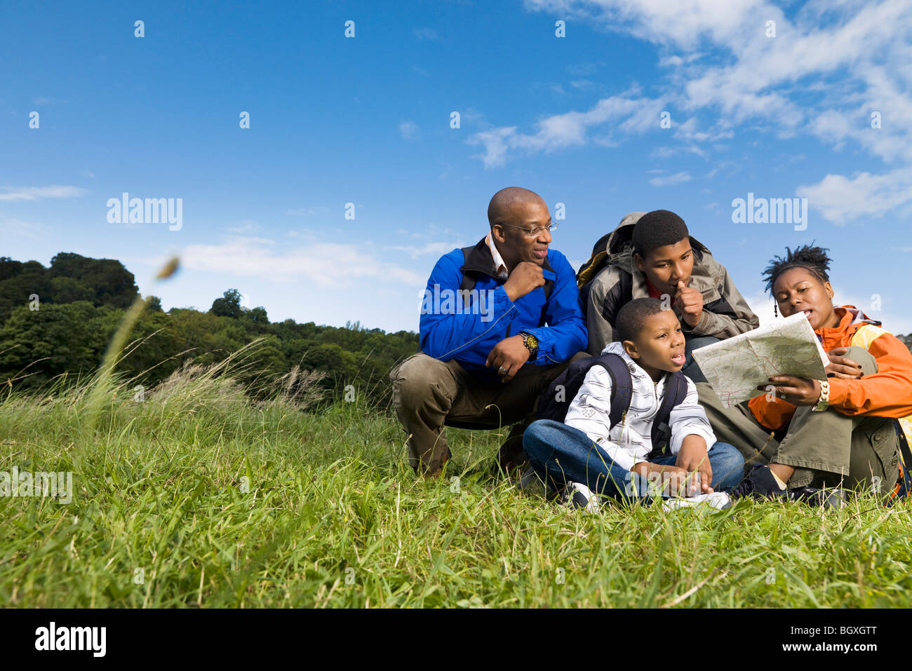 Children hiking map hi-res stock photography and images - Alamy