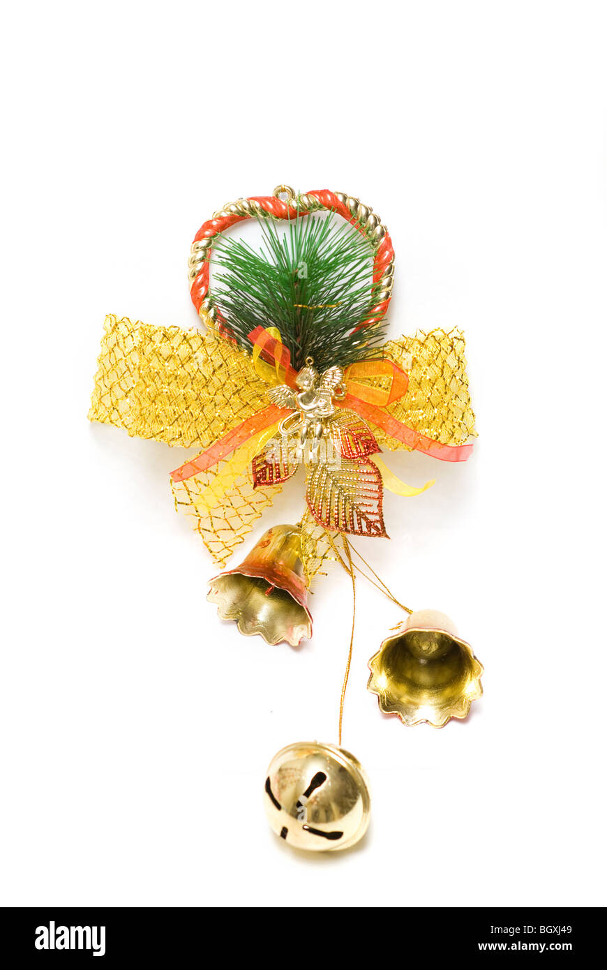 christmas bell decorations isolated on white backgrounds Stock Photo ...
