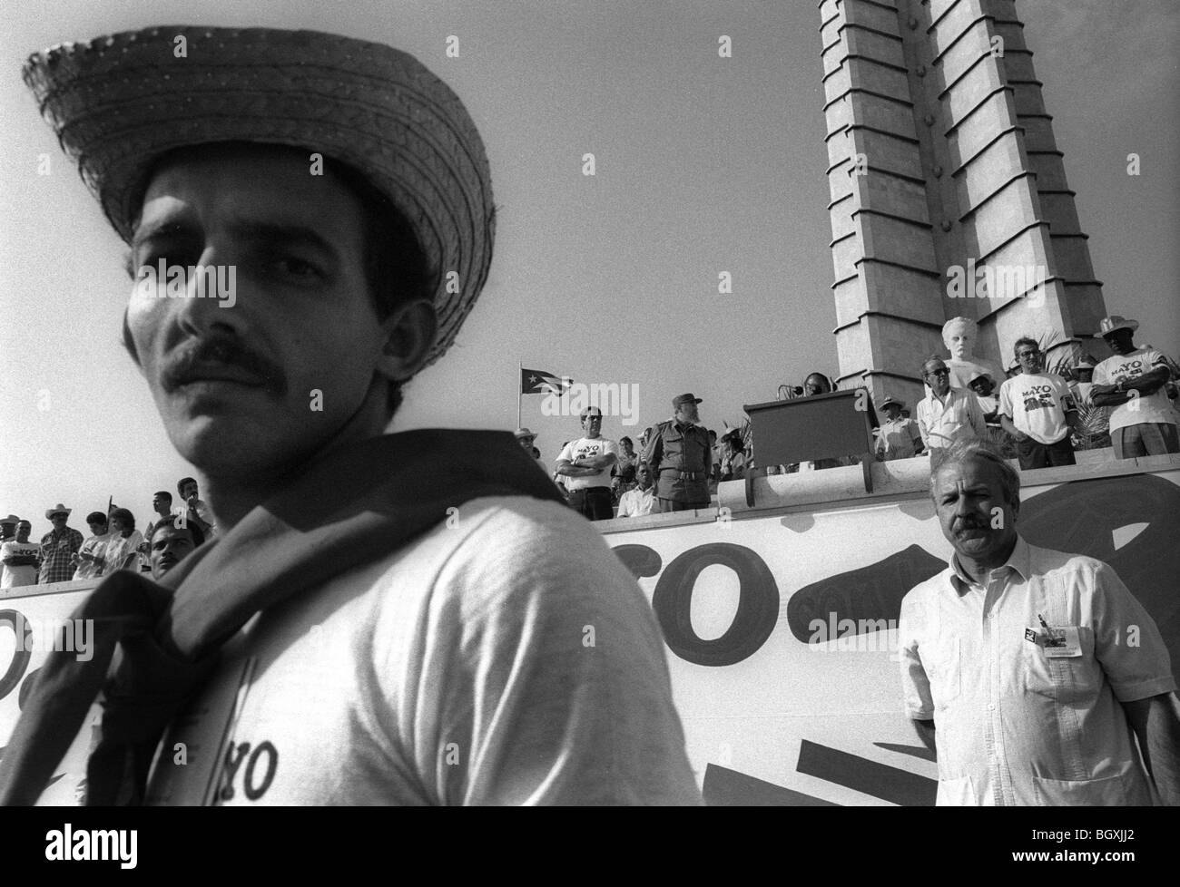 May Day celebrations, May 1st, with Fidel Castro in attendance, Havana ...
