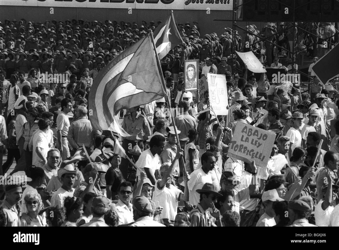 May Day celebrations, May 1st, with Fidel Castro in attendance, Havana ...