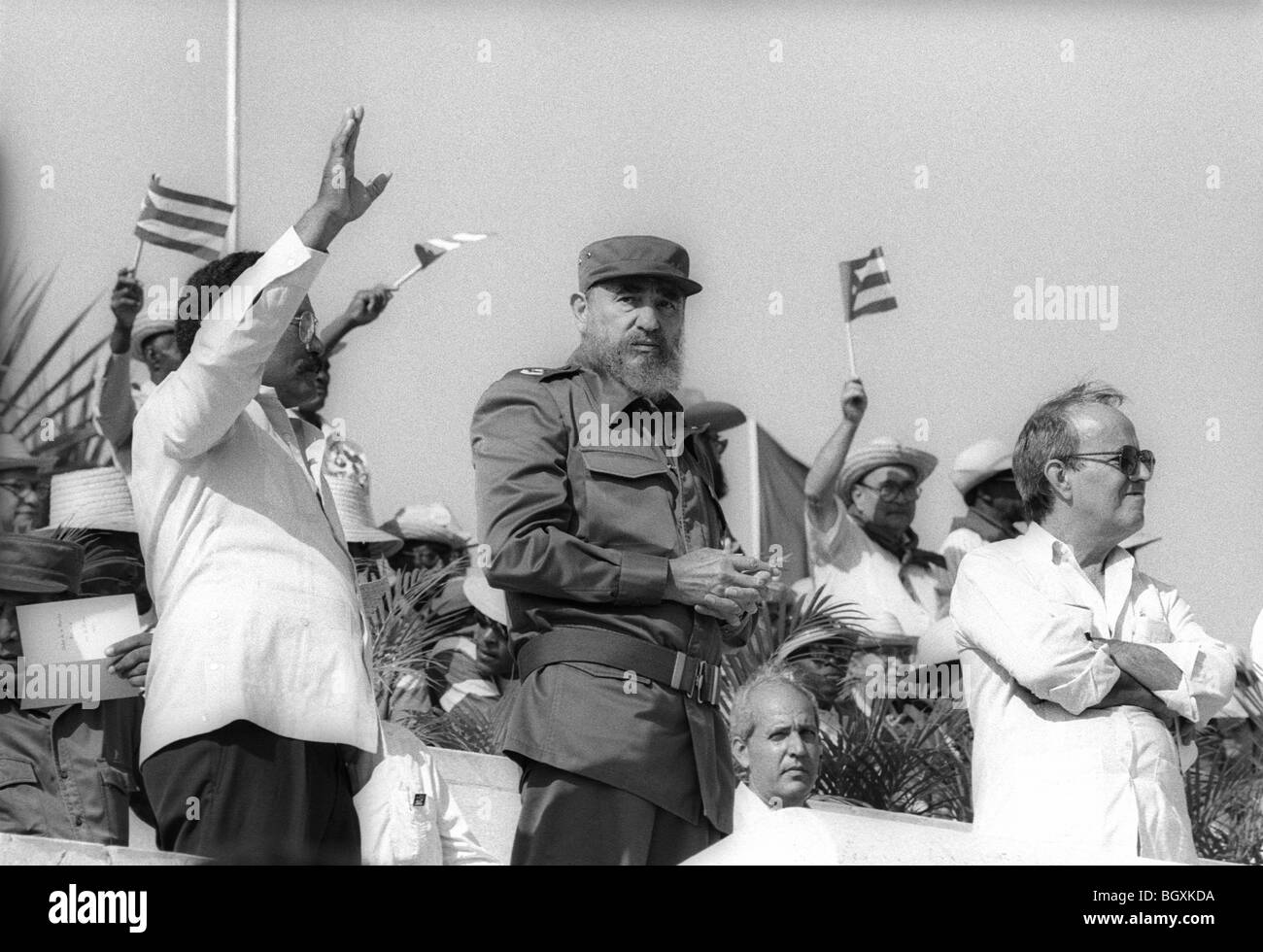 May Day celebrations, May 1st, with Fidel Castro in attendance, Havana ...