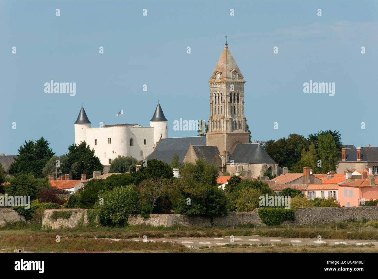 Castle and Church Stock Photo - Alamy