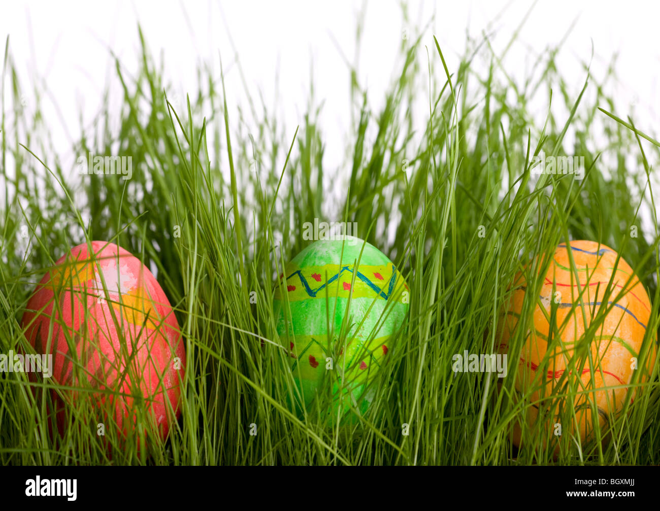 Three Easter eggs Stock Photo - Alamy