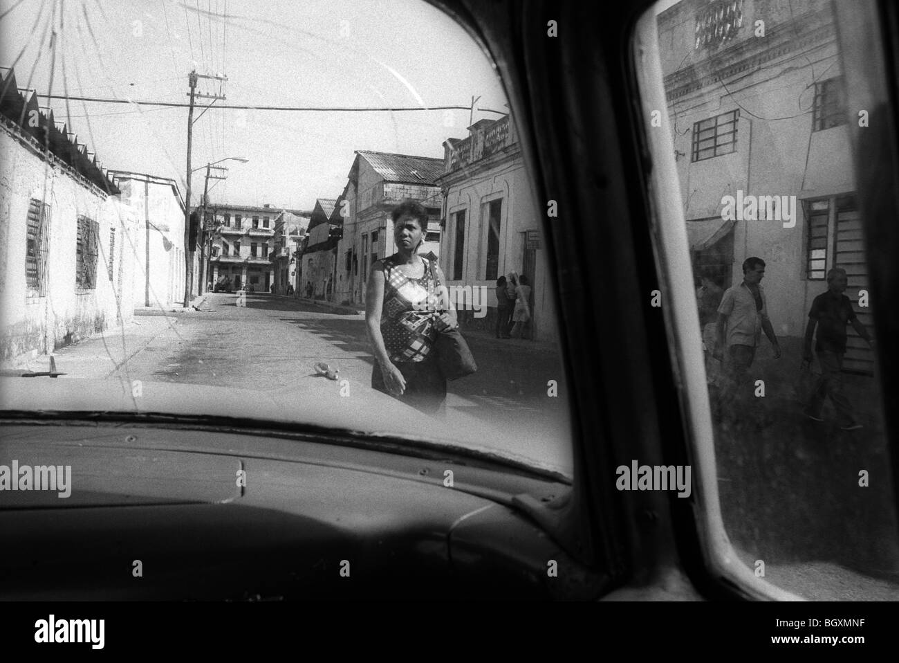 Street scene from town Black and White Stock Photos & Images - Alamy