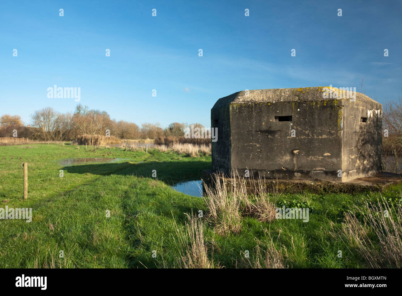Old Pillbox on the Thames path between Buscot and Radcot in Oxfordshire ...