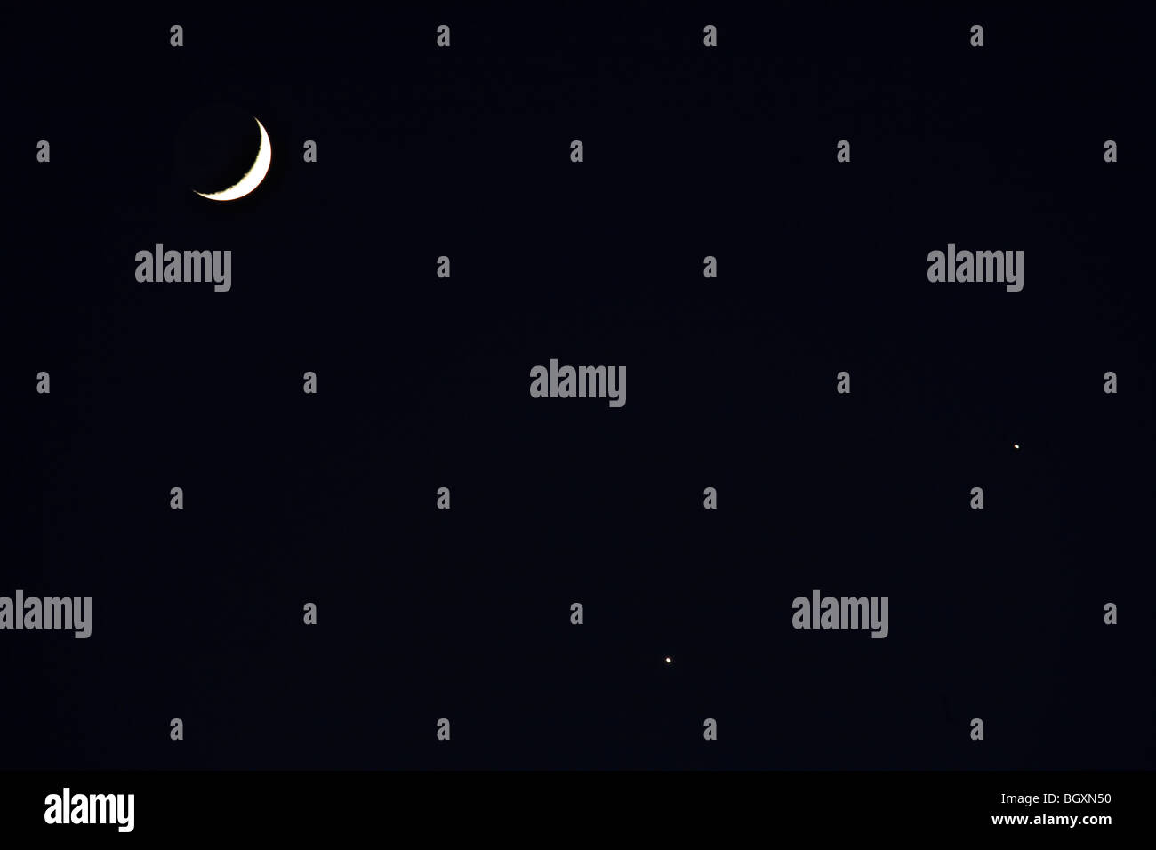 Mars venus night sky hi-res stock photography and images - Alamy