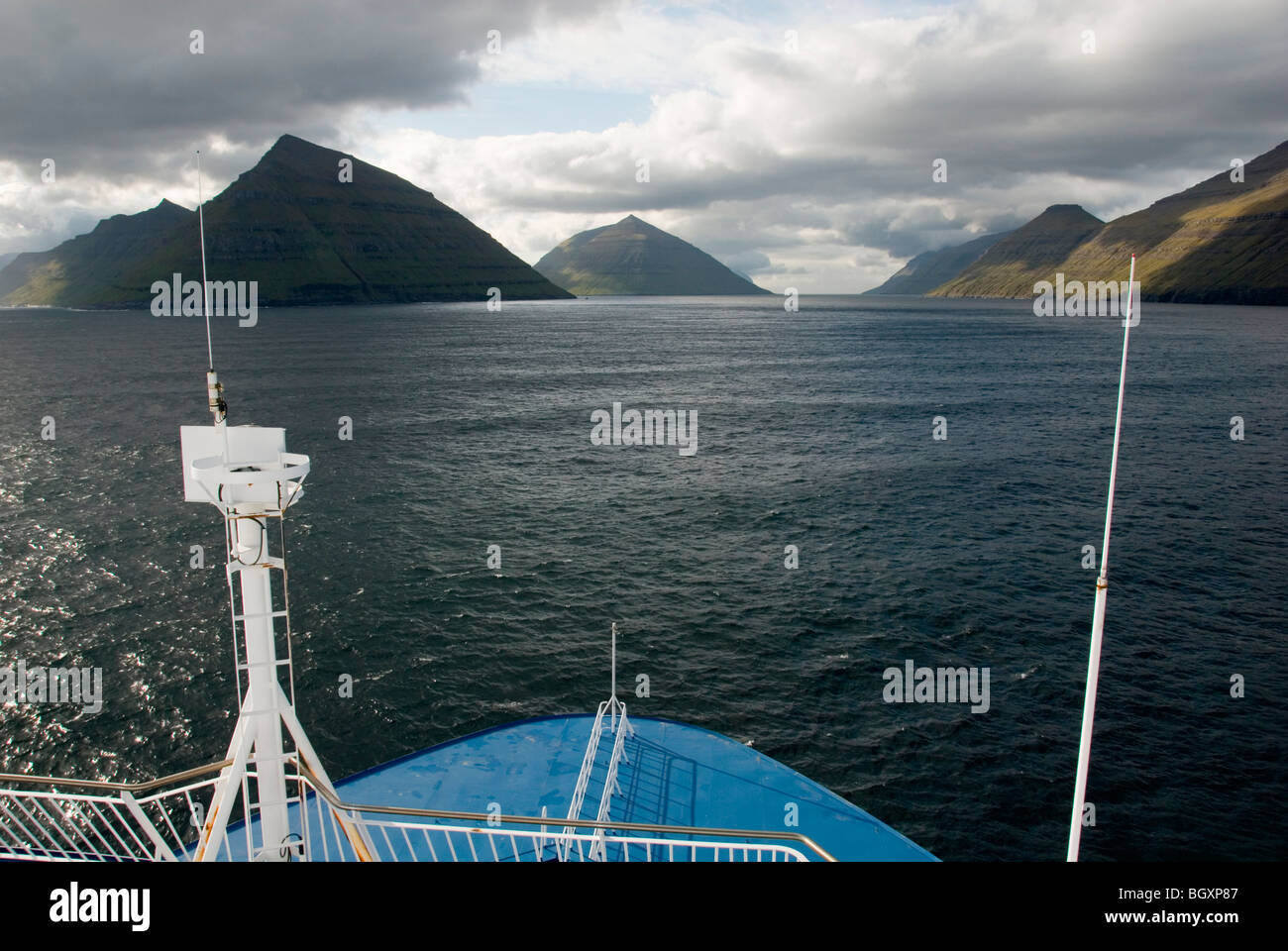 Island landscape and ferry Stock Photo - Alamy