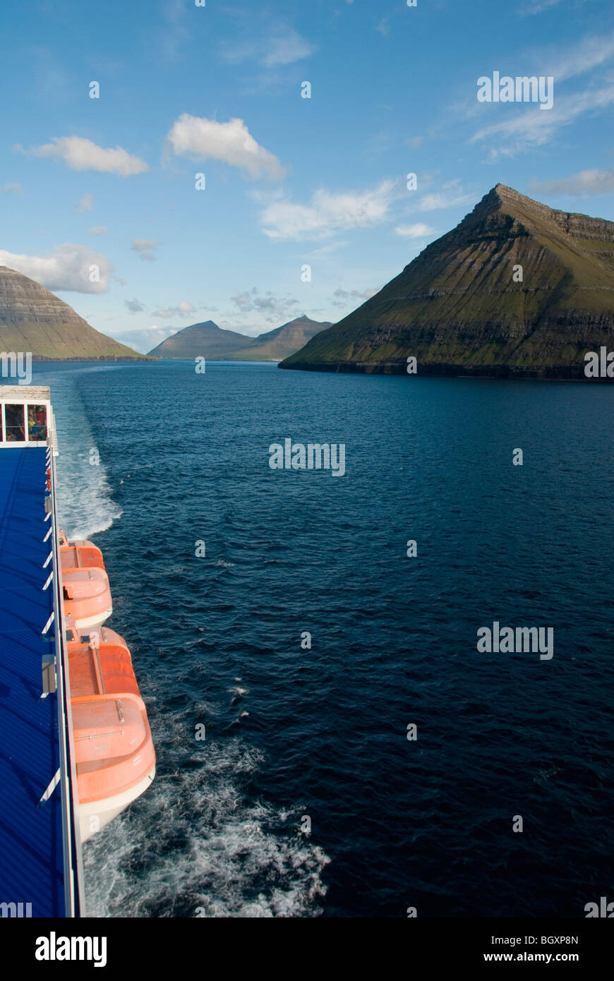 Island landscape and ferry Stock Photo - Alamy