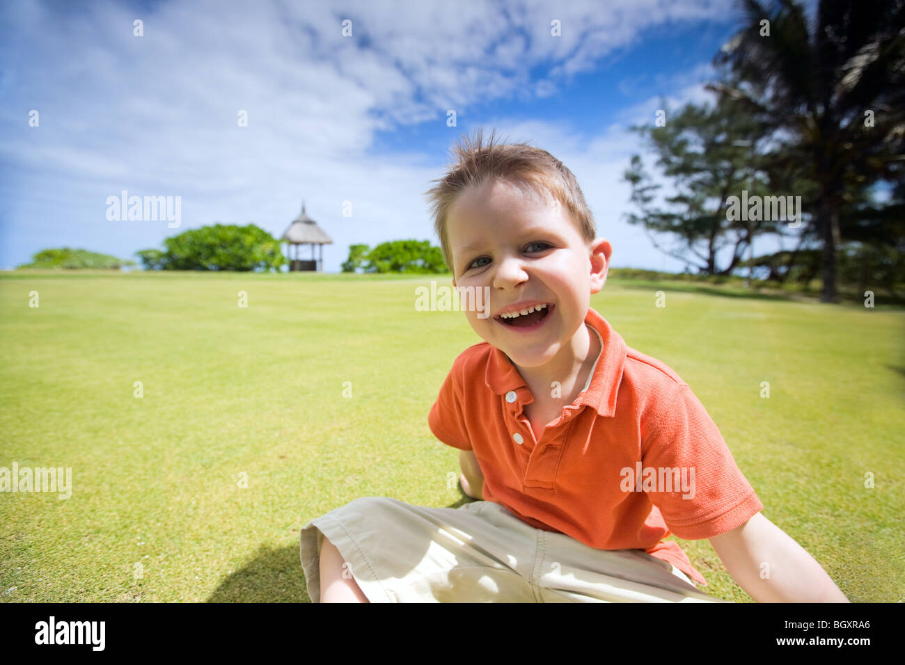 Happy child outdoors Stock Photo - Alamy