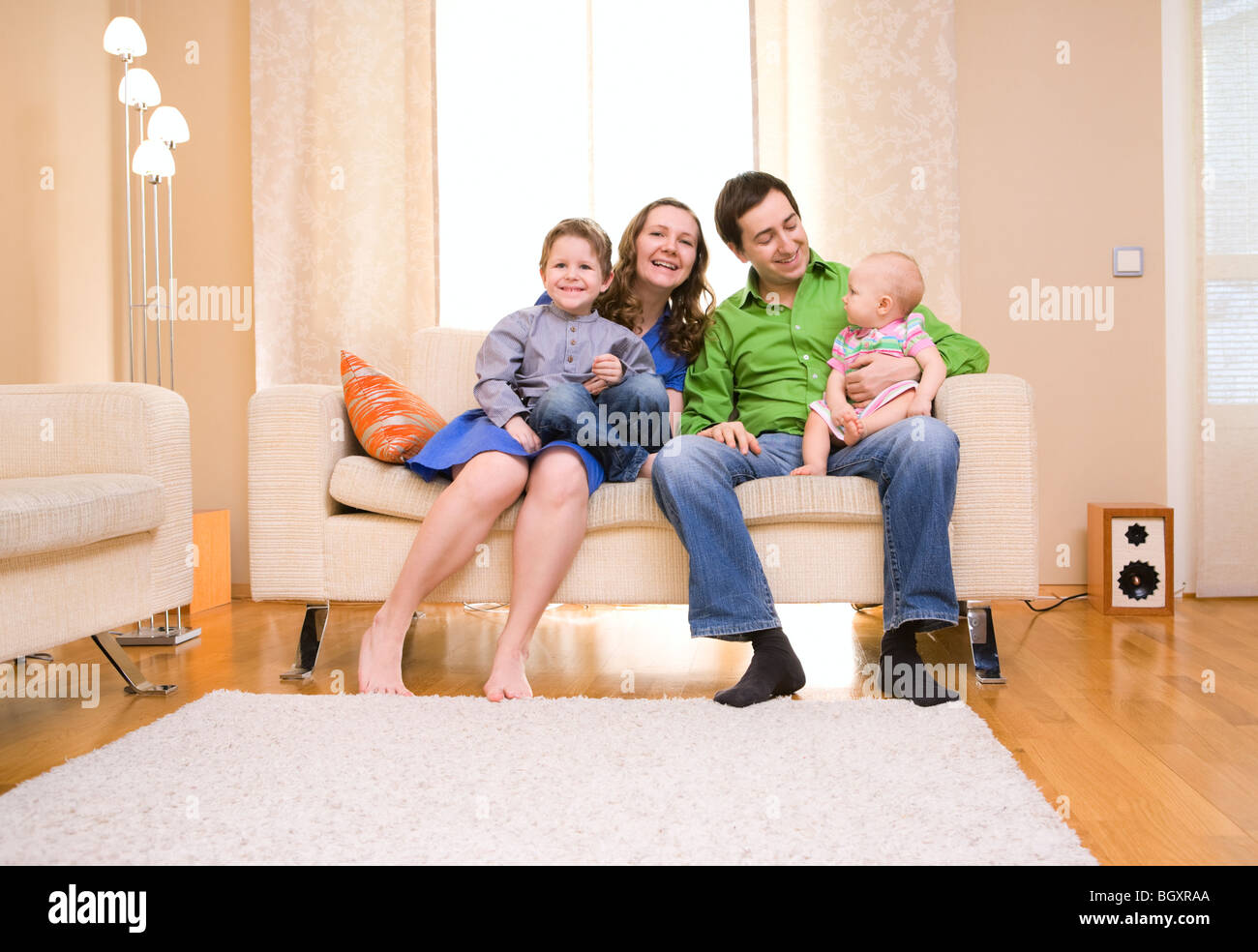 Family at Home Stock Photo - Alamy