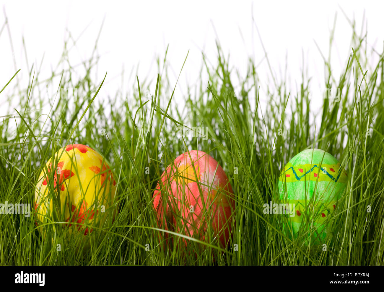 Three Easter eggs Stock Photo - Alamy