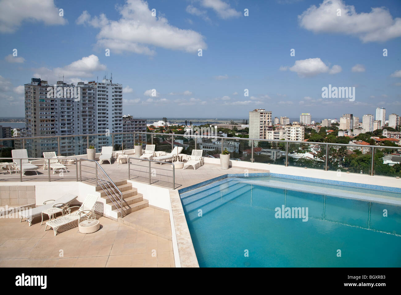 View of Maputo from the roof of a hotel, Mozambique, East Africa Stock ...