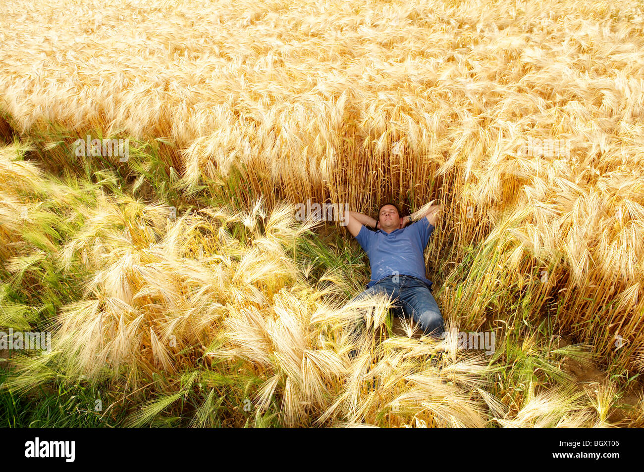 Laying in a field hi-res stock photography and images - Alamy