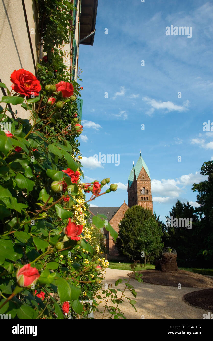 Castle and Church Stock Photo - Alamy