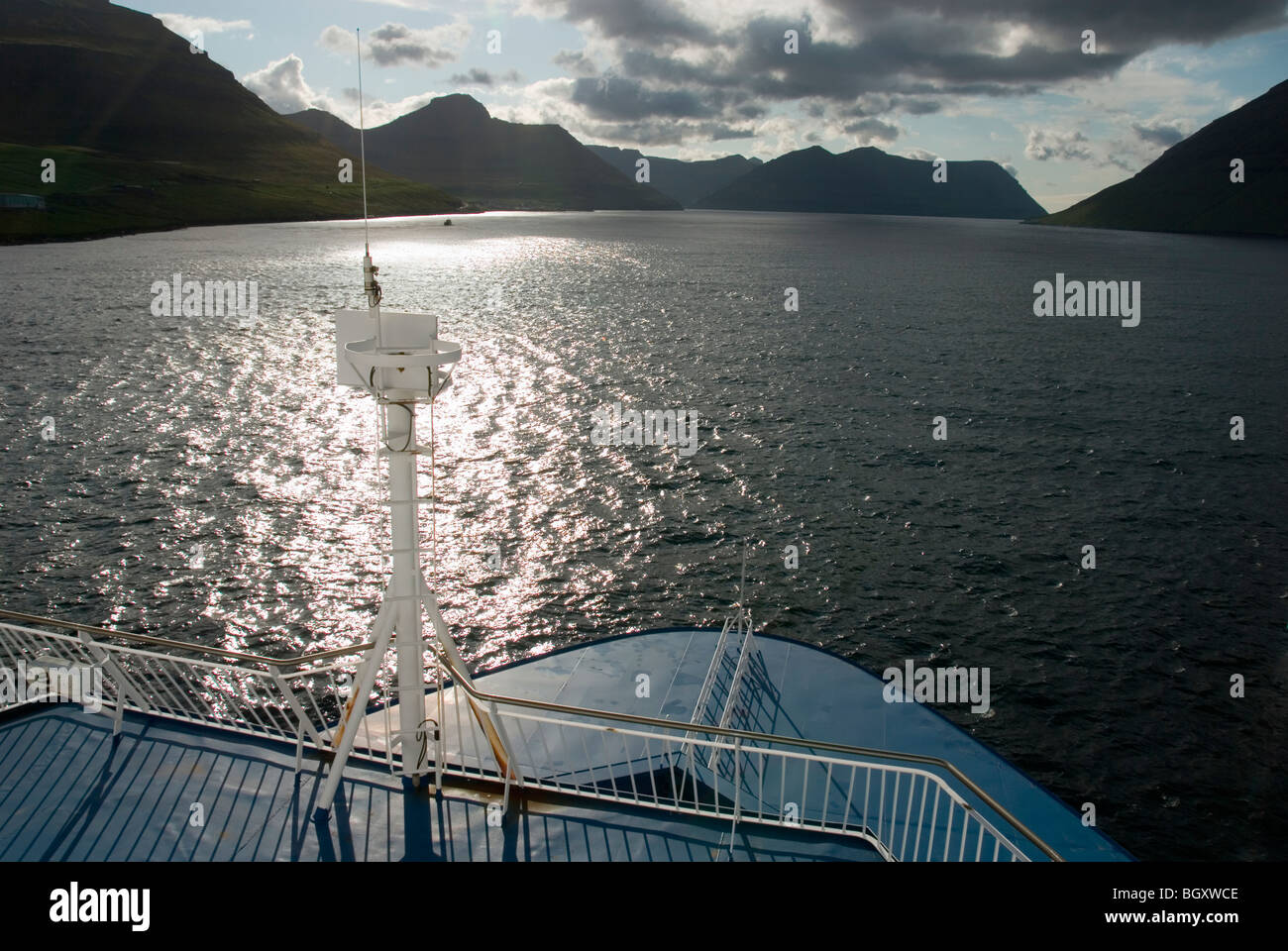 Island landscape and ferry Stock Photo - Alamy