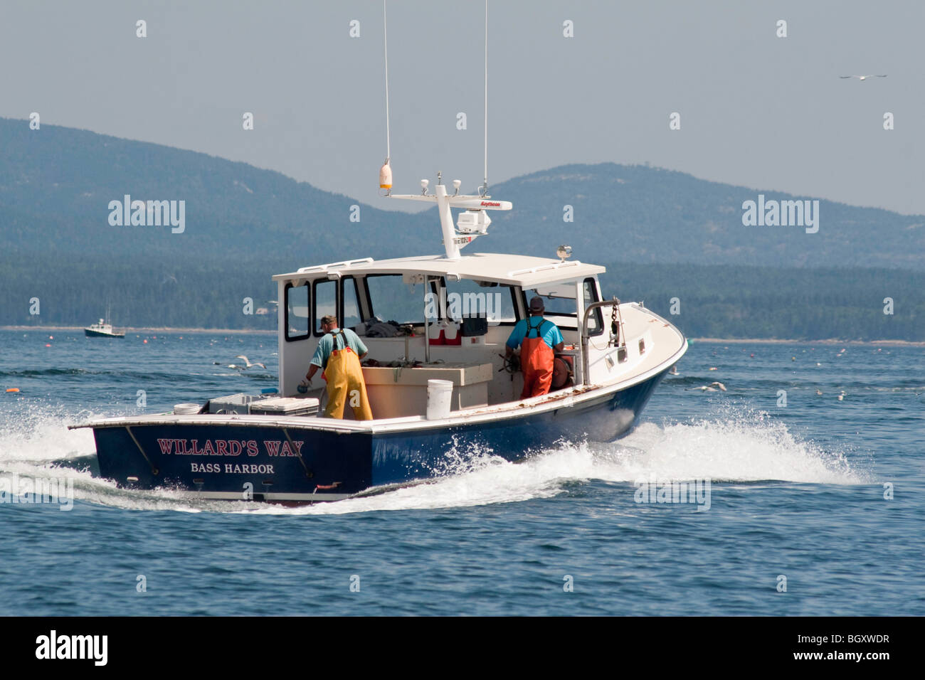 Lobstering in Maine Stock Photo - Alamy