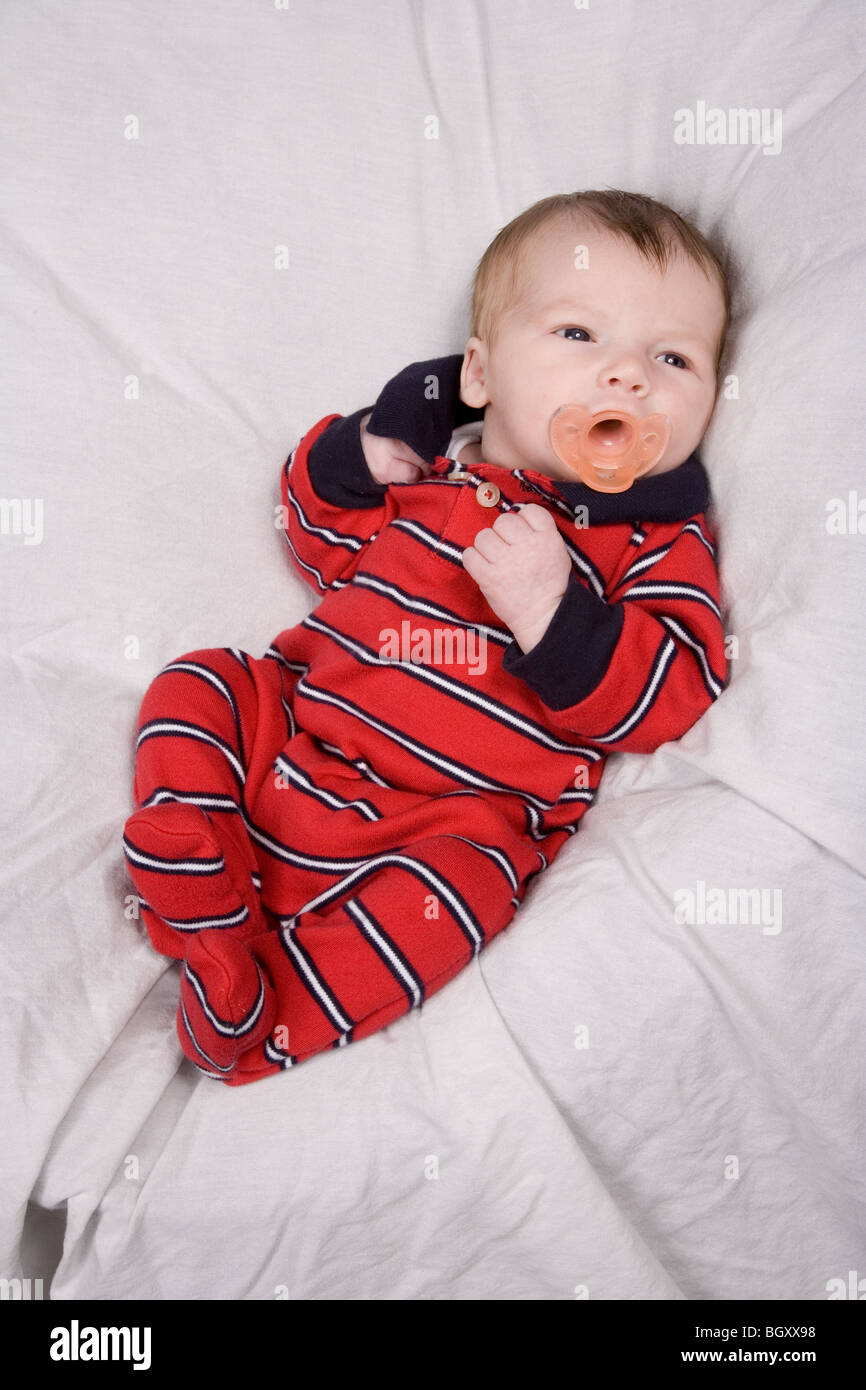 New born baby boy in first photo shoot Stock Photo - Alamy